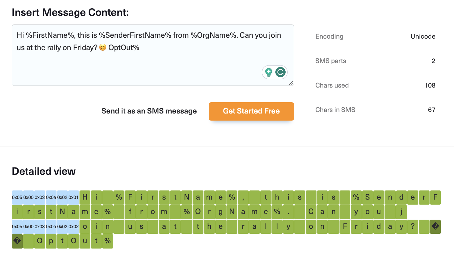 ThruText message encoding for GetThru Admins : ThruText Help Center