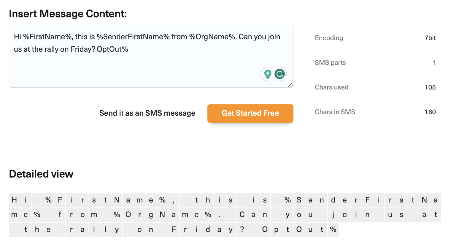 ThruText message encoding for GetThru Admins : Help Center