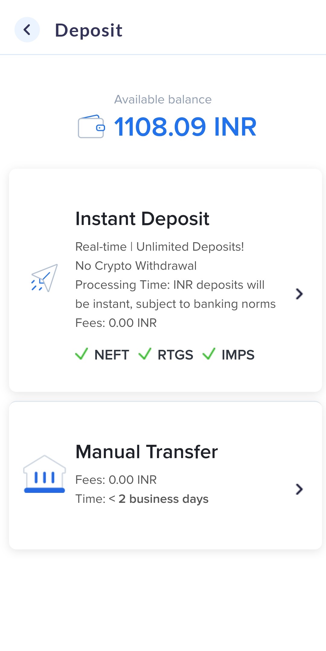 How to deposit fiat currency (India) : ZebPay