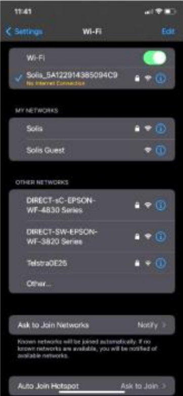 Solis WIFI Configuration : Service Center