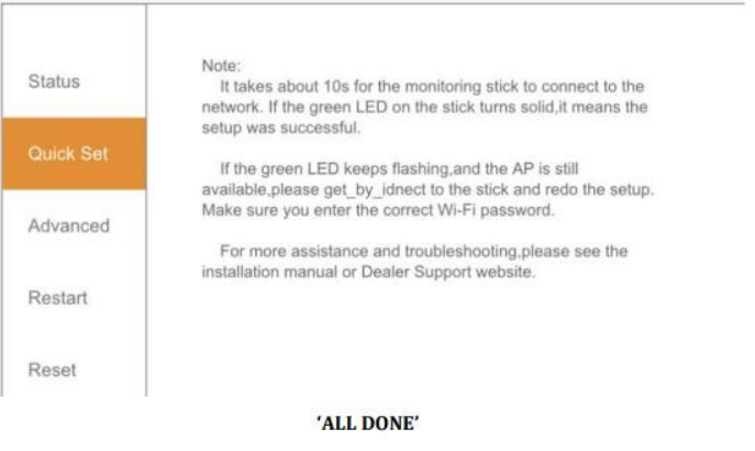 Solis WIFI Configuration : Service Center