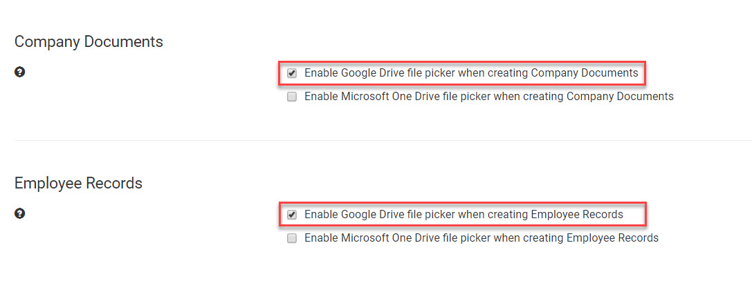 Appogee HR: Google Drive File Picker : Support