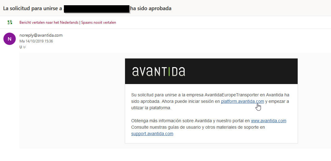 Cómo unirse a la cuenta de su empresa : Avantida Community Support