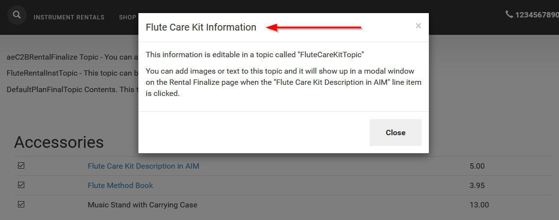 Accessories / Maintenance / Delivery Options