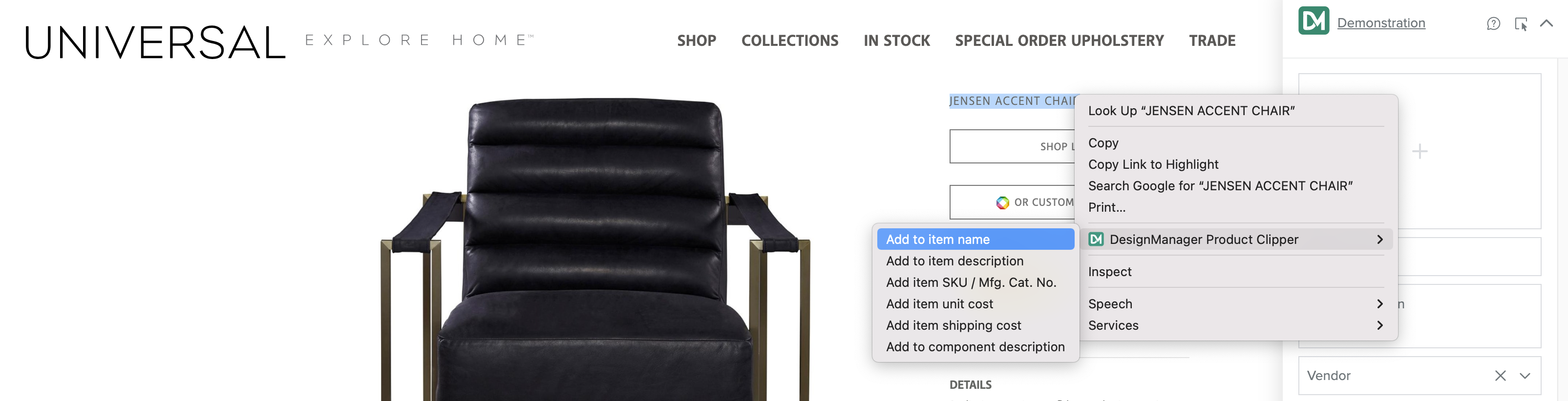 Using the Product Clipper : Design Manager