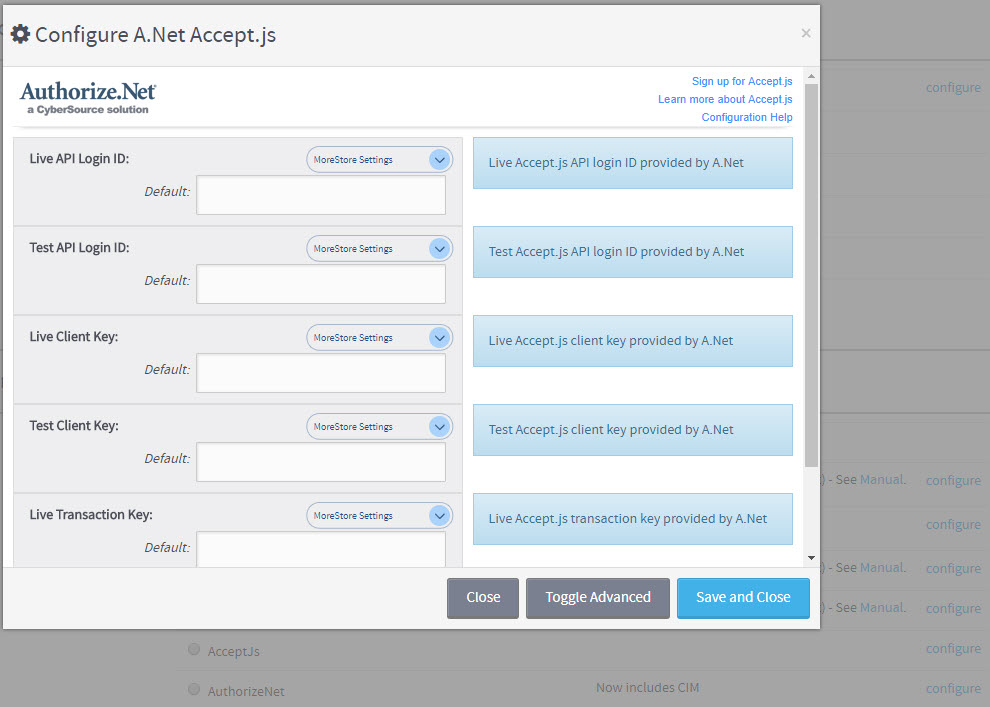 Authorize.Net with Accept.js (ecommerce only) : Client Care