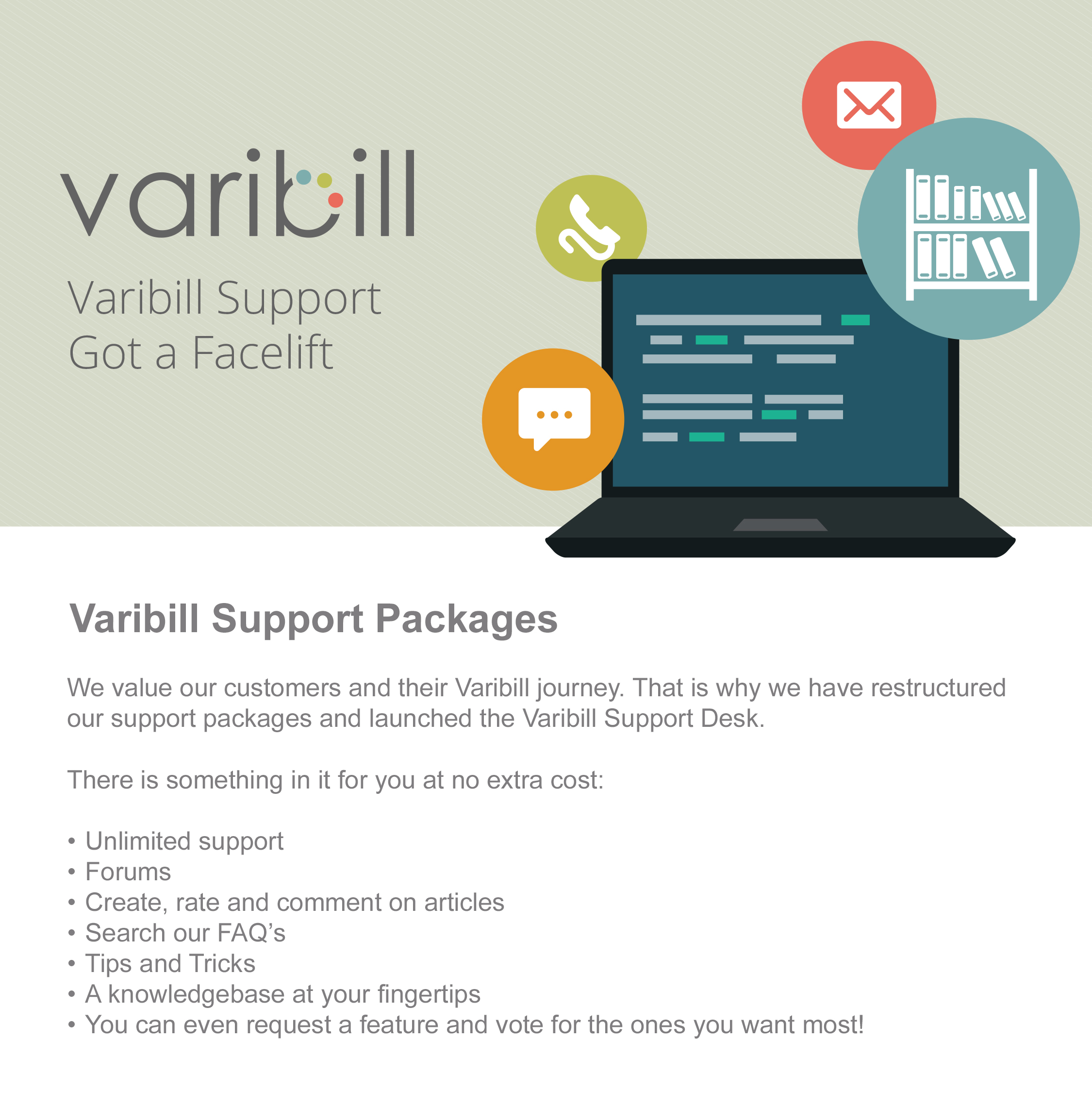 Varibill Support Got a Facelift : Varibill Support Desk