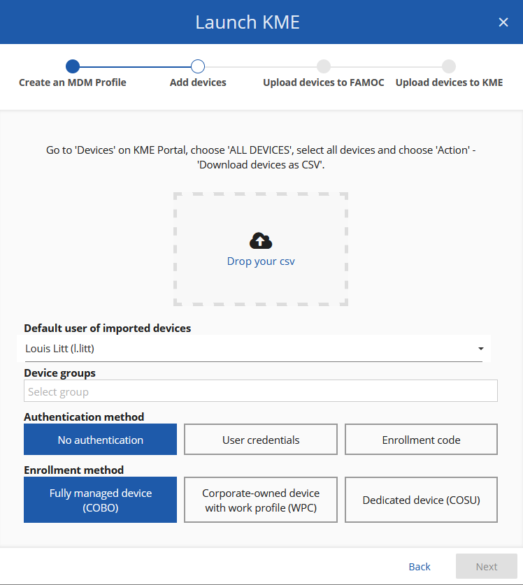 KME - KNOX Mobile Enrollment Guide : Famoc Support Center