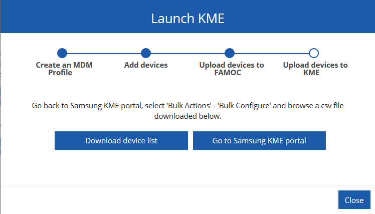 KME - KNOX Mobile Enrollment Guide : Famoc Support Center