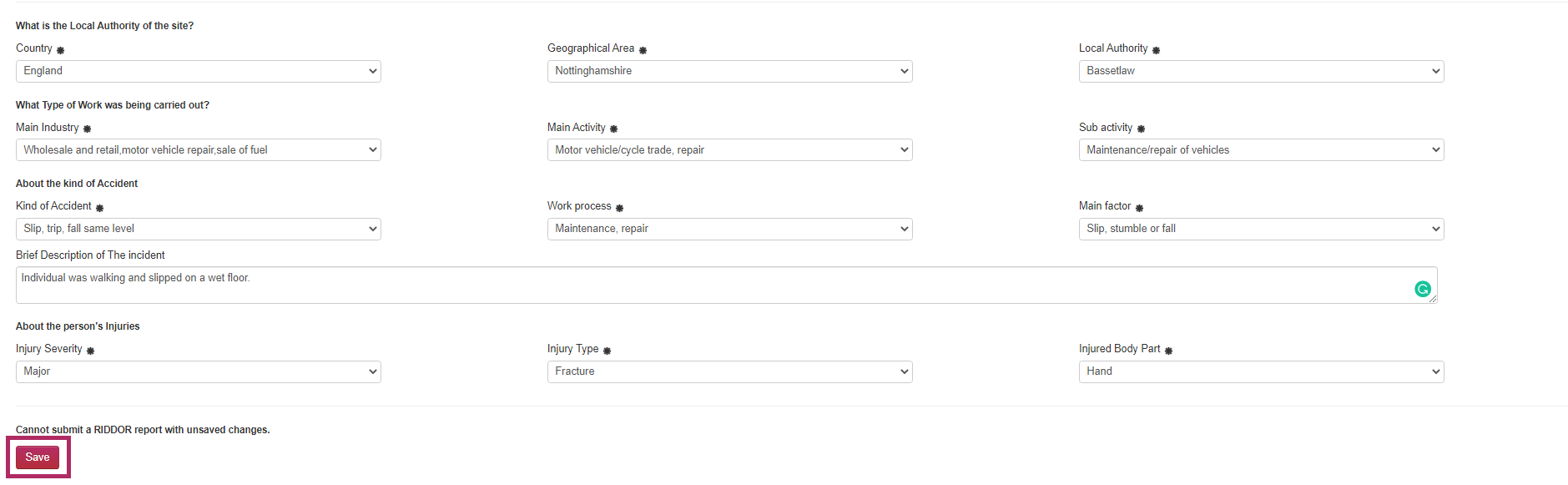 How to Report RIDDOR : xCenta