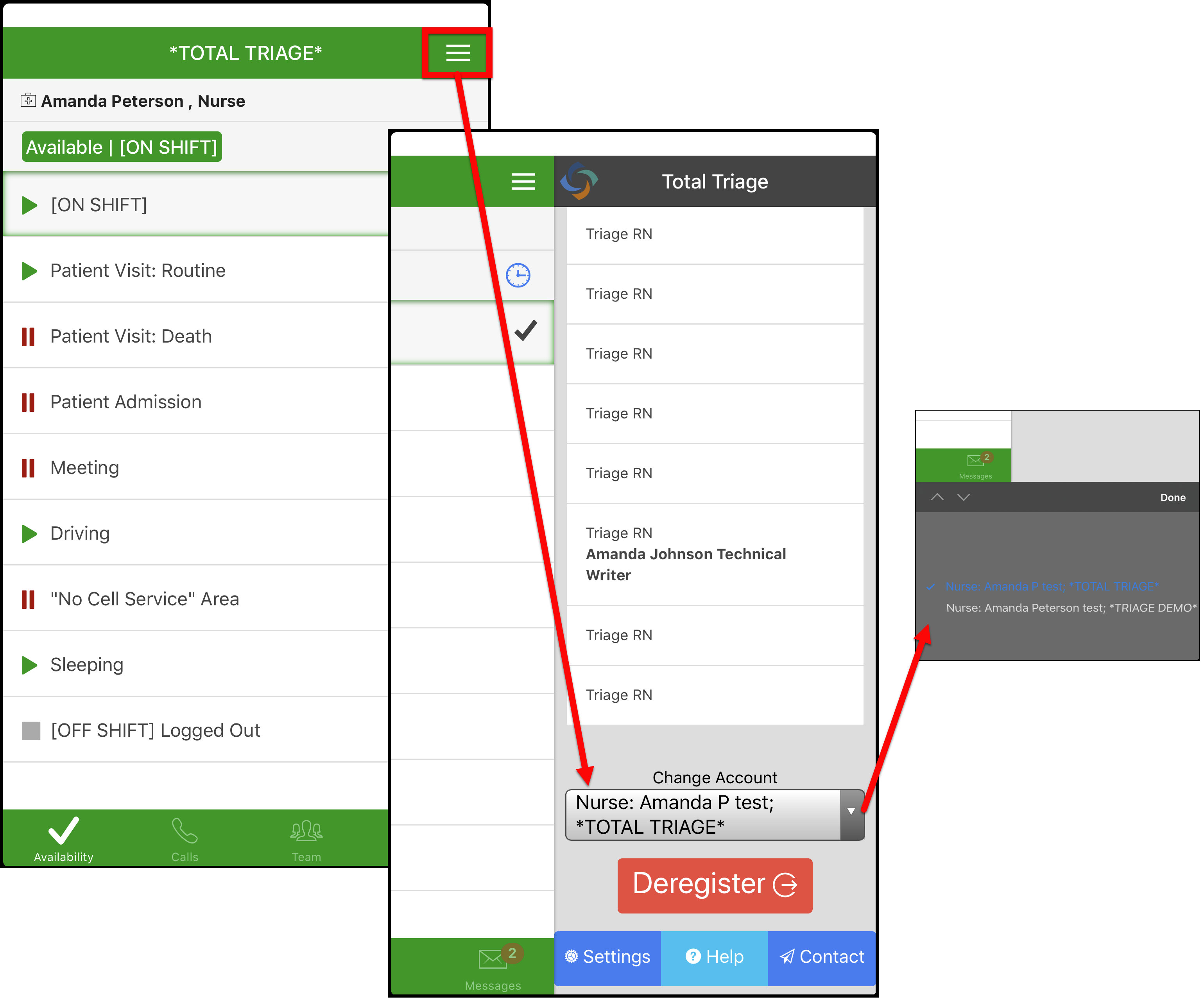 Switching between offices (accounts)