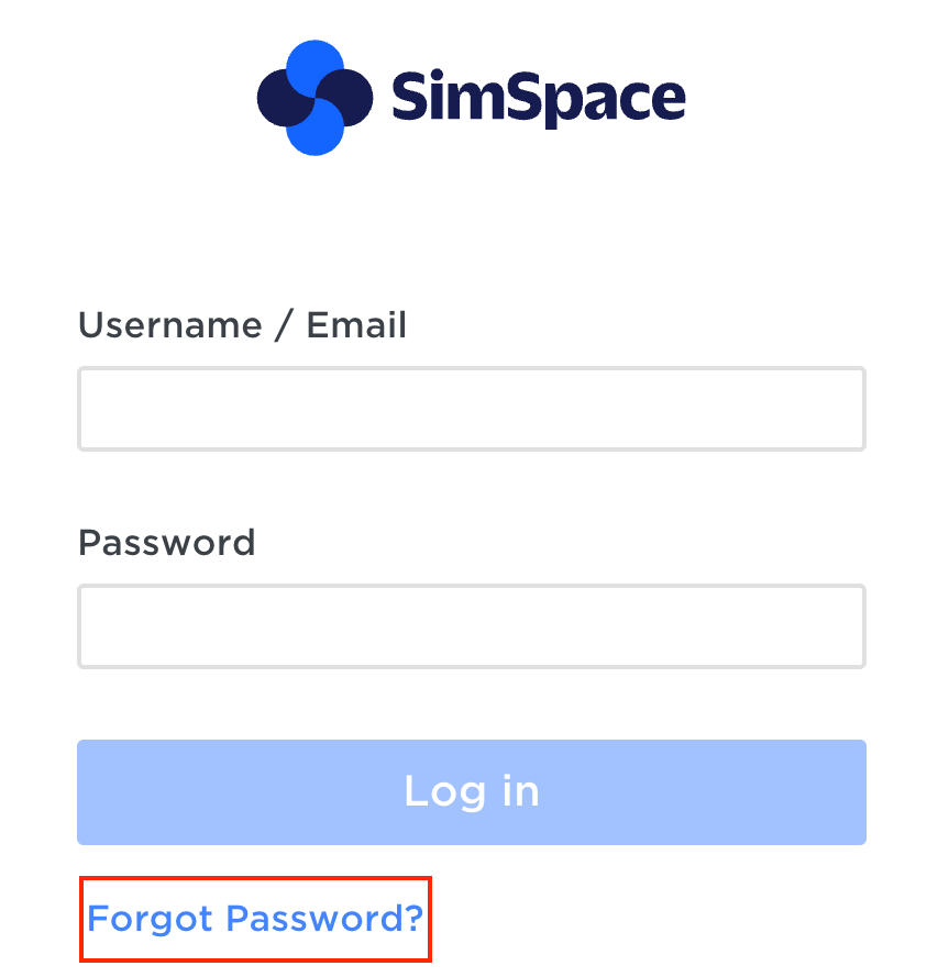 How to recover your SimSpace Portal account : Help Desk