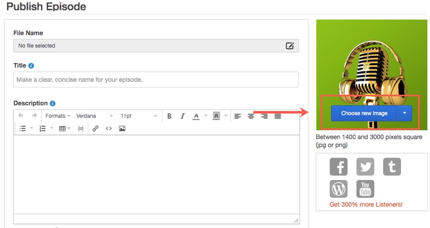 Adding the Episode Logo to My Episode | Podbean Support
