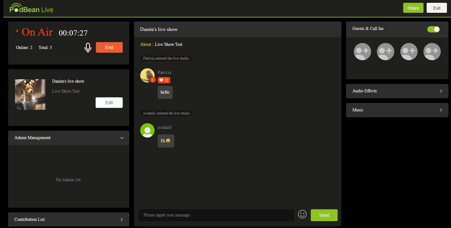 How to Add or Remove Live Stream Admins | Podbean Support