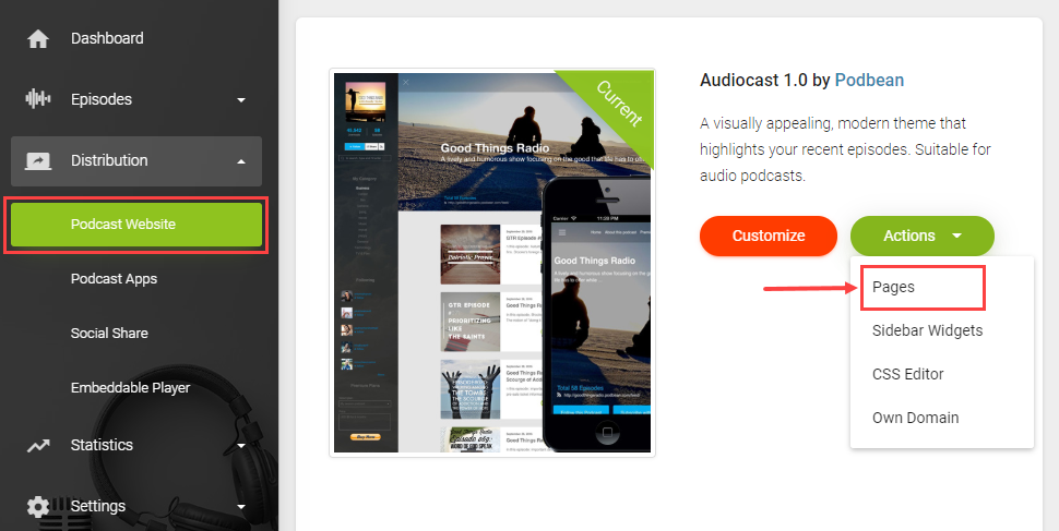 Creating and Managing a Page in Podbean | Podbean Support