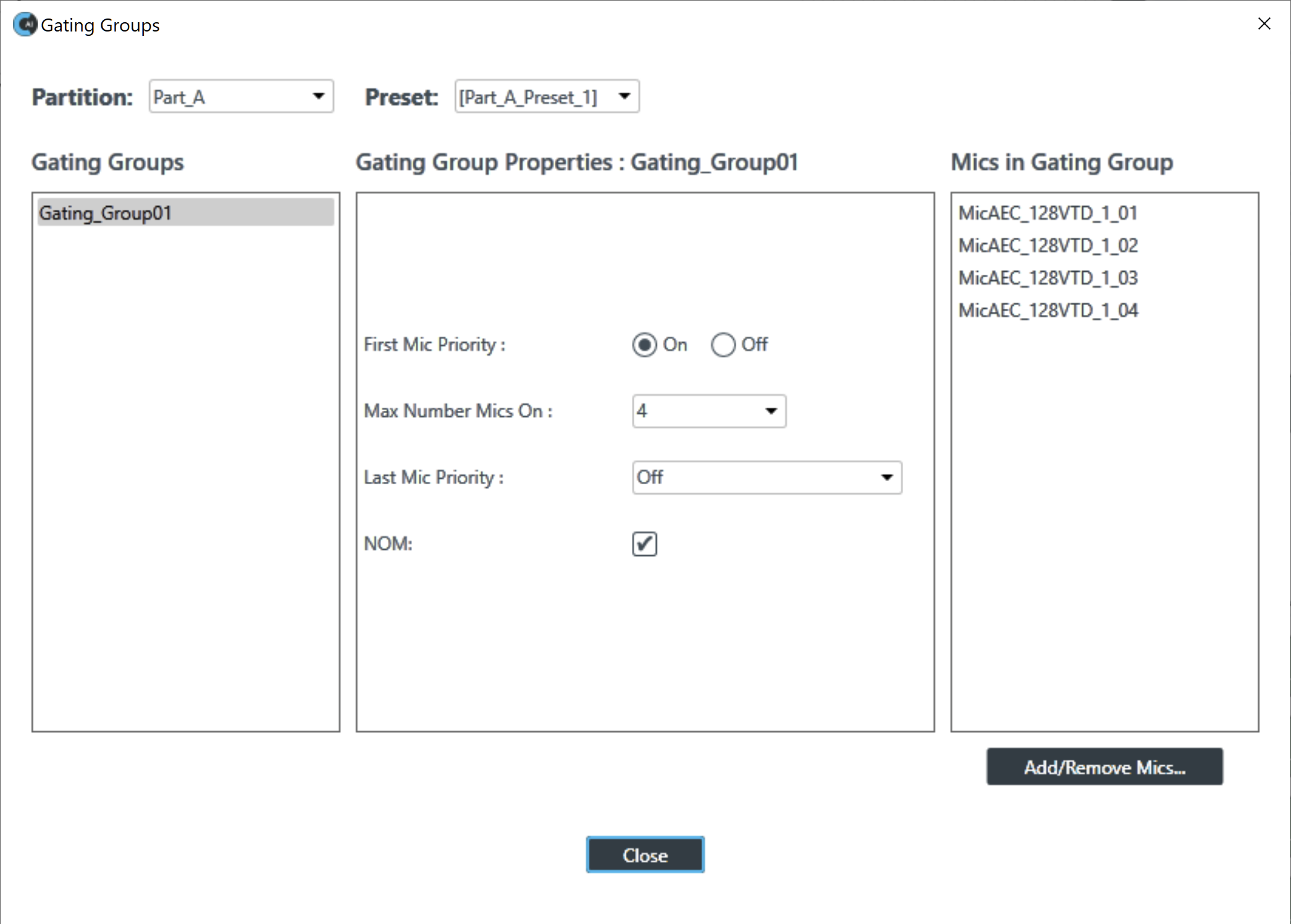 Converge Pro 2 - Gating Groups