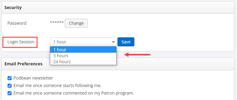 How to Change Login Session for My Podbean Account | Podbean Support