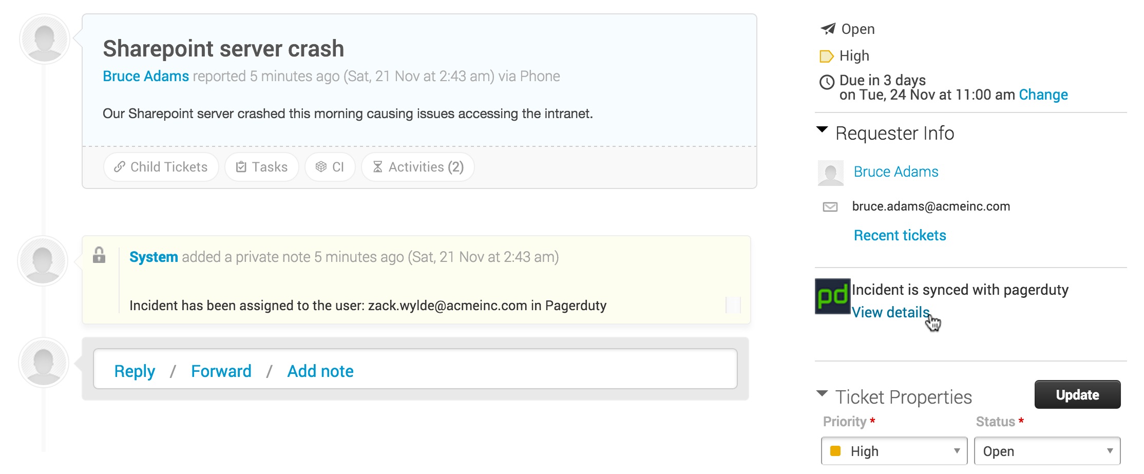 Using the Pagerduty integration in Freshservice : Freshservice