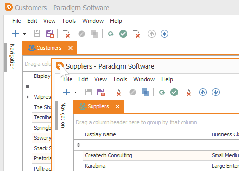 Tabbed Layout Structure : Paradigm Software and Hosting
