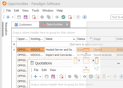 Tabbed Layout Structure : Paradigm Software and Hosting