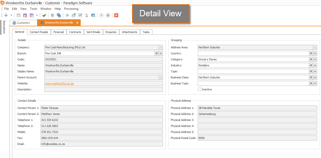Navigational Overview : Paradigm Software and Hosting