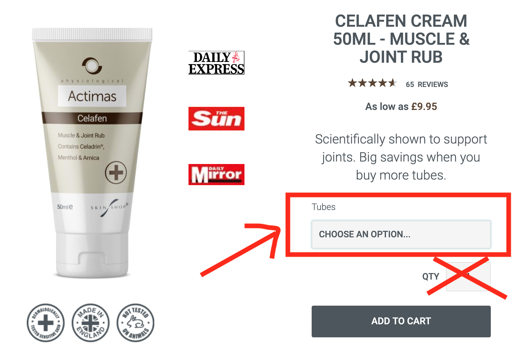Celafen Cream | Muscle & Joint Pain Relief Cream | Skin Shop