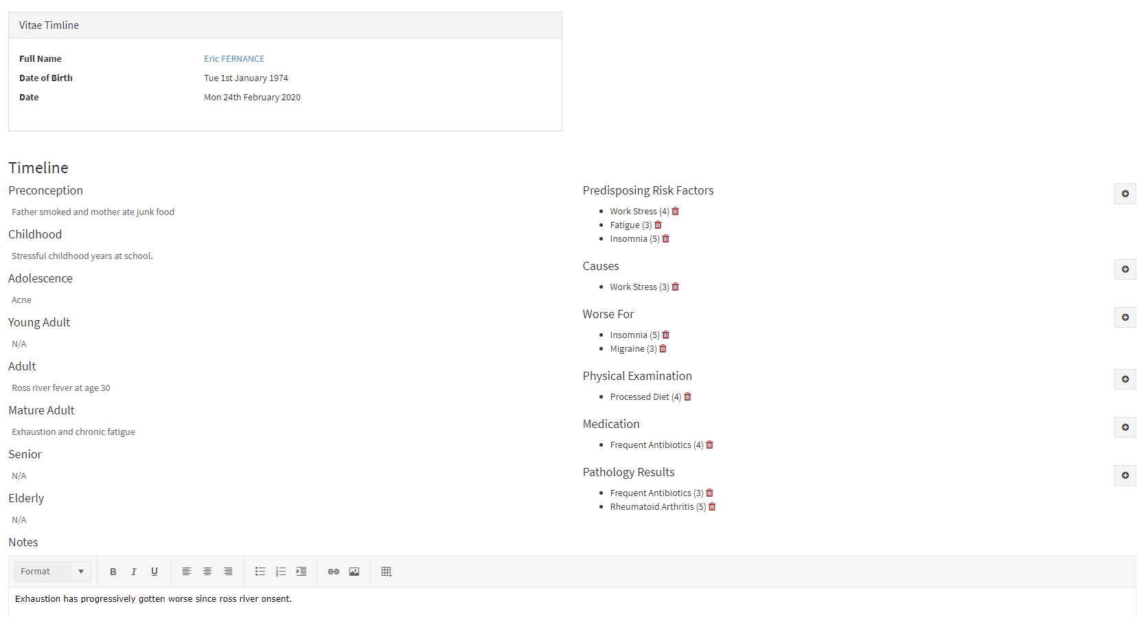 Vitae Mosaic - SimpleClinic User Documentation