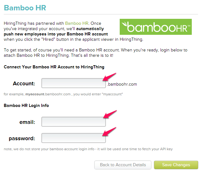 BambooHR & HiringThing Integration : PrismHR Hiring Support