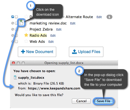 How can I download Files and Folders? | Keep&Share Support : Support Portal