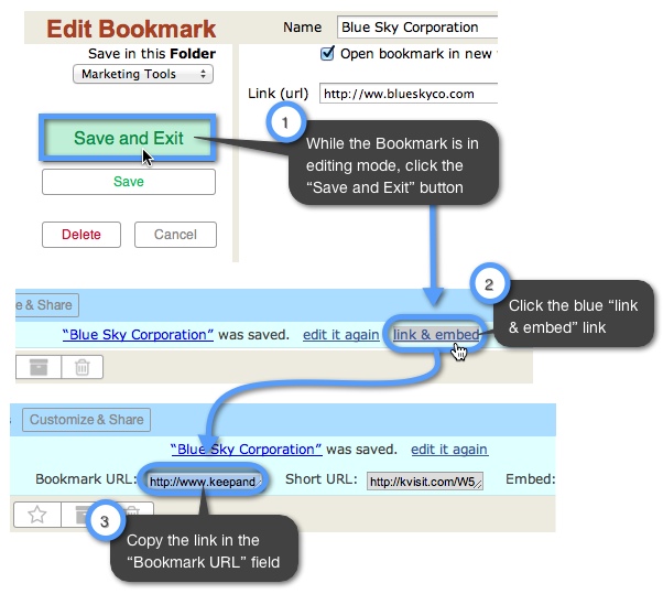How do I create a link to my Bookmark? | Keep&Share Support : Support ...
