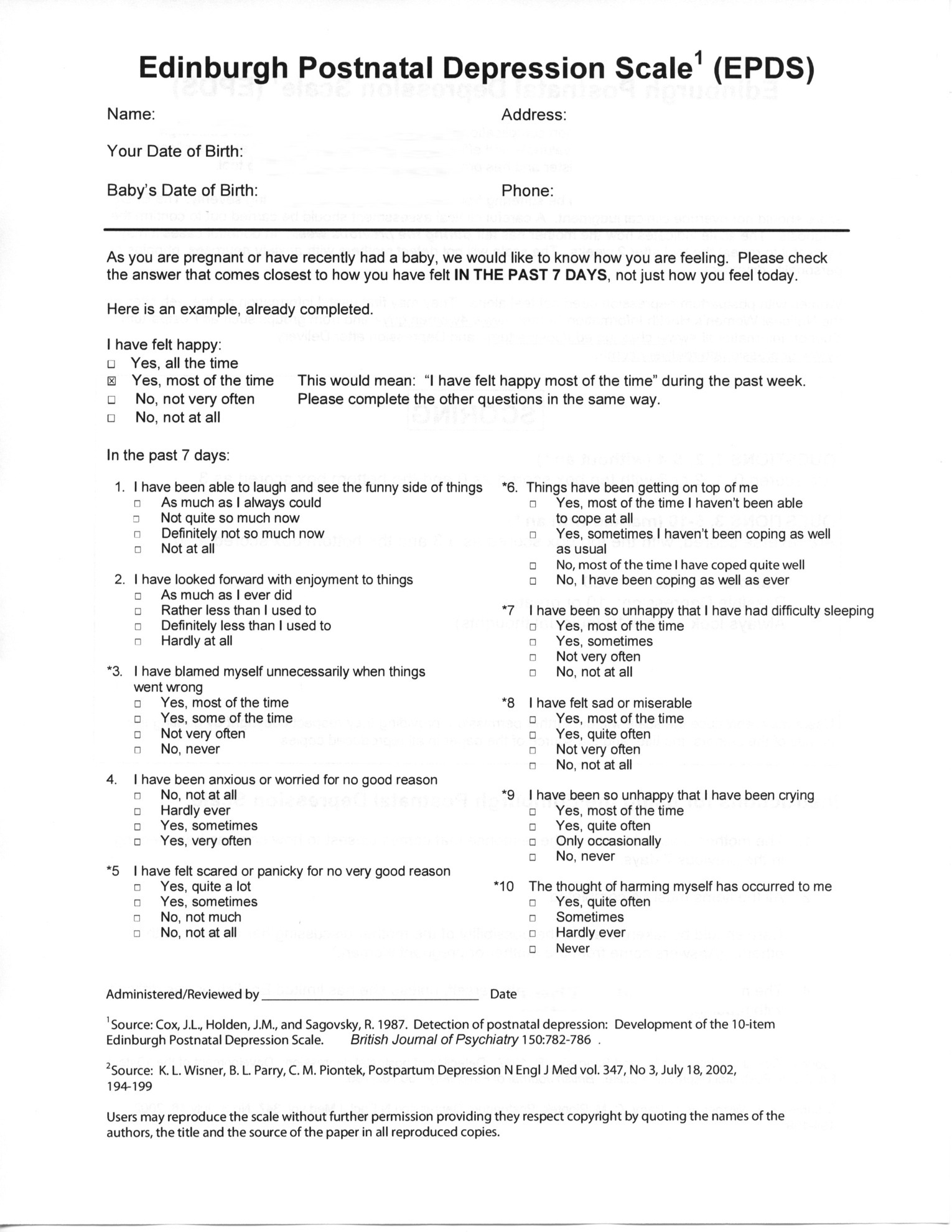 Edinburgh Postnatal Depression Scale EPDS Juno EMR Support Portal Edinburgh Postnatal Depression Scale EPDS Juno EMR Support Portal