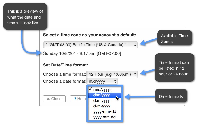 How do I set the time and date formats for my Calendar? | Keep&Share ...