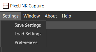 Menu Bar - Pixelink Capture : Pixelink Support