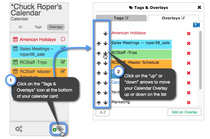 How can I change the order of my Calendar Overlays? | Keep&Share ...