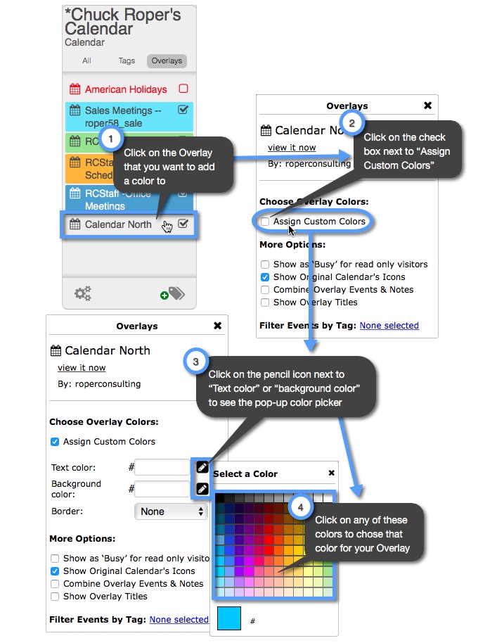 How can I assign a color to my Calendar Overlay?| Keep&Share Support ...