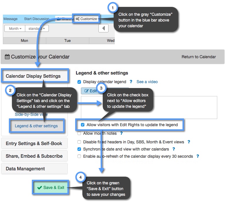 How can visitors with Edit Rights change my calendar legend? : Support ...