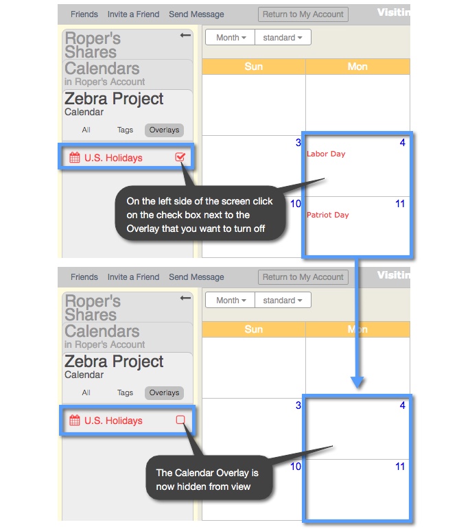 How do I turn Calendar Overlays on or off? | Keep&Share Support : Support Portal
