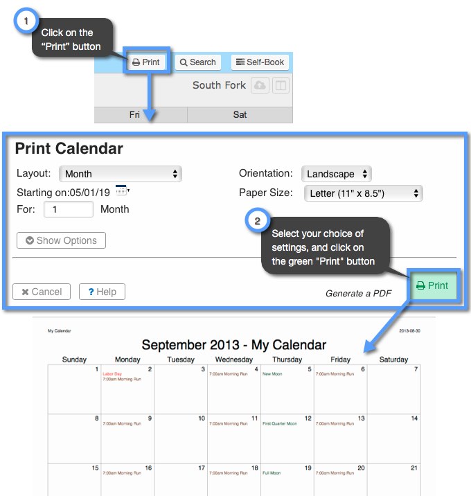How do I add a footer to my calendar printout? | Keep&Share Support ...