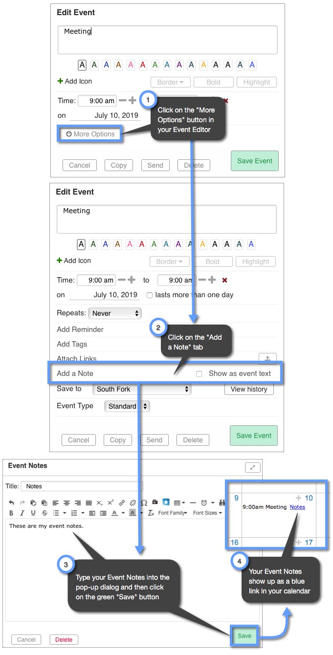How can I change how my event notes are printed? | Keep&Share Support ...