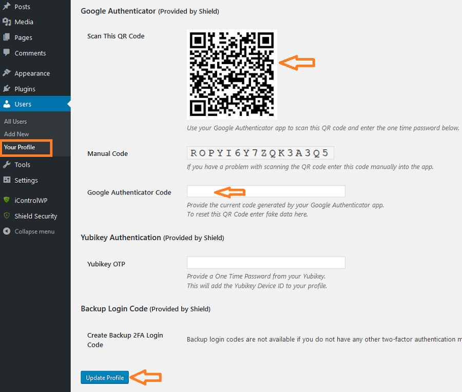 Google security code iphone