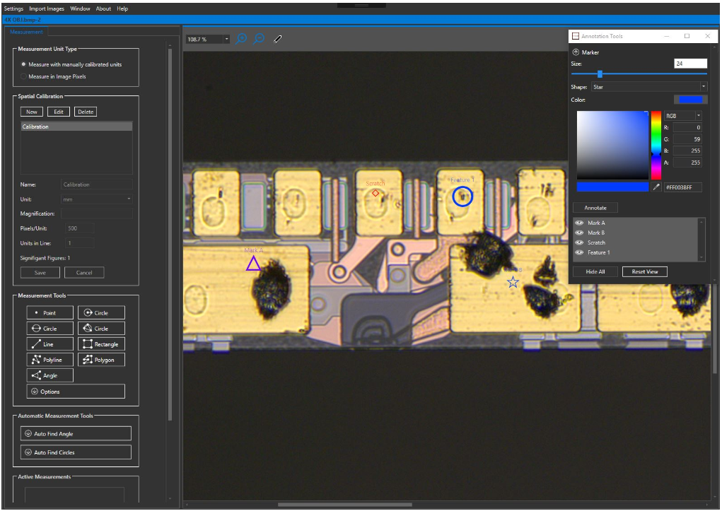 Annotations : Pixelink Support