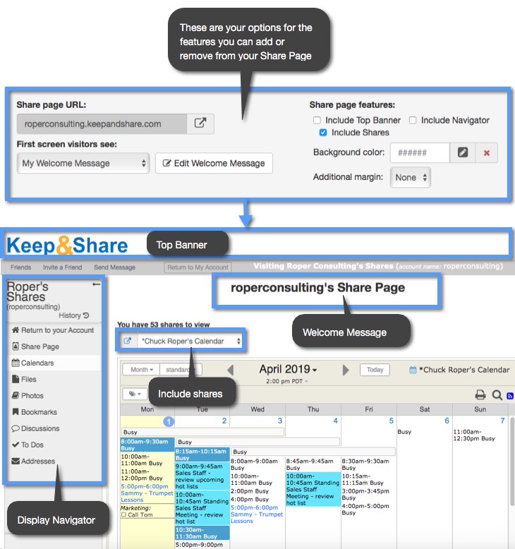 How can I configure my Share Page? | Keep&Share Support : Support Portal