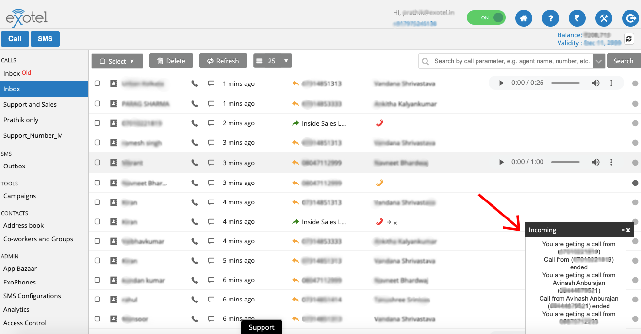What notifications do I get and where? : Exotel Support Center