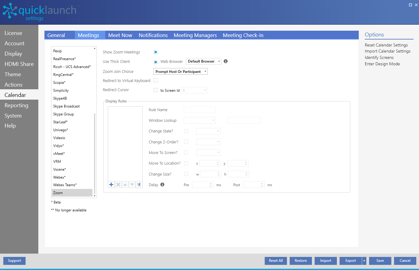 How to Configure and Use Zoom Meeting Manager : Quicklaunch