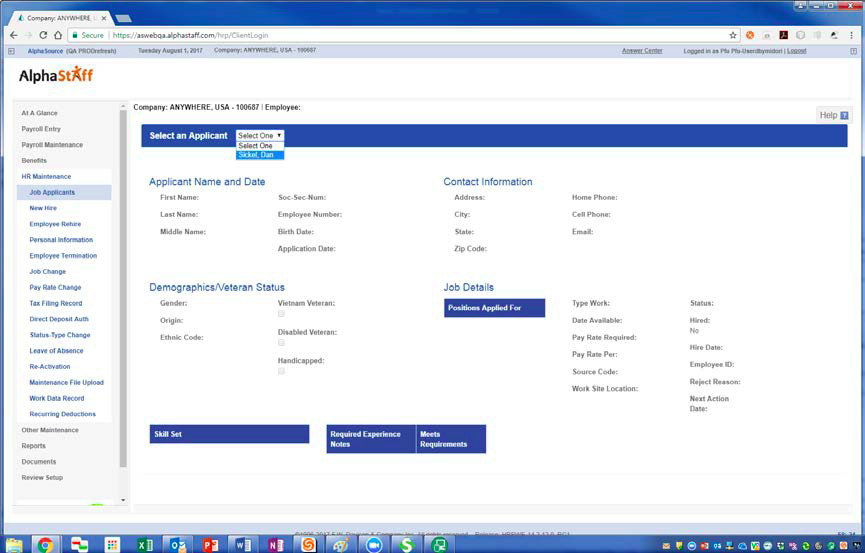 AlphaStaff Hiring New Hire Process : AlphaStaff Hiring Support