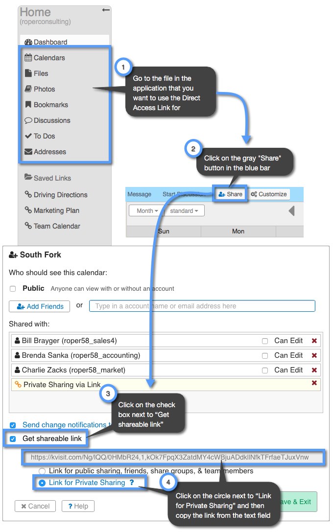 What is the “Private Sharing Link”? | Keep&Share Support : Support Portal