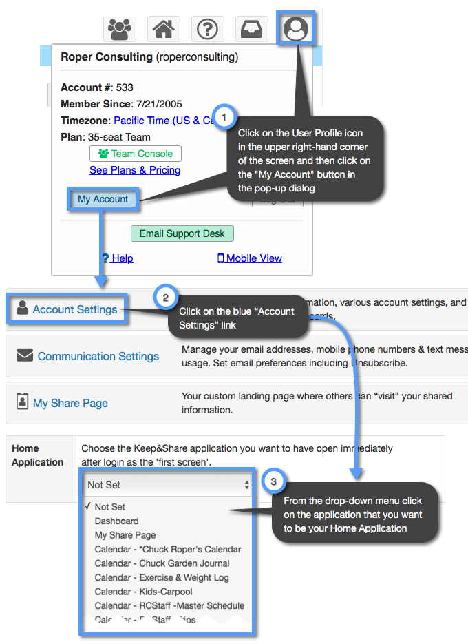 What is the Home Application? | Keep&Share Support : Support Portal