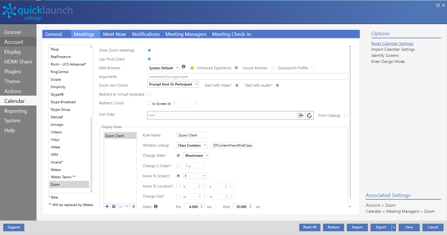 How to Configure and Use Zoom Meeting Manager : Quicklaunch