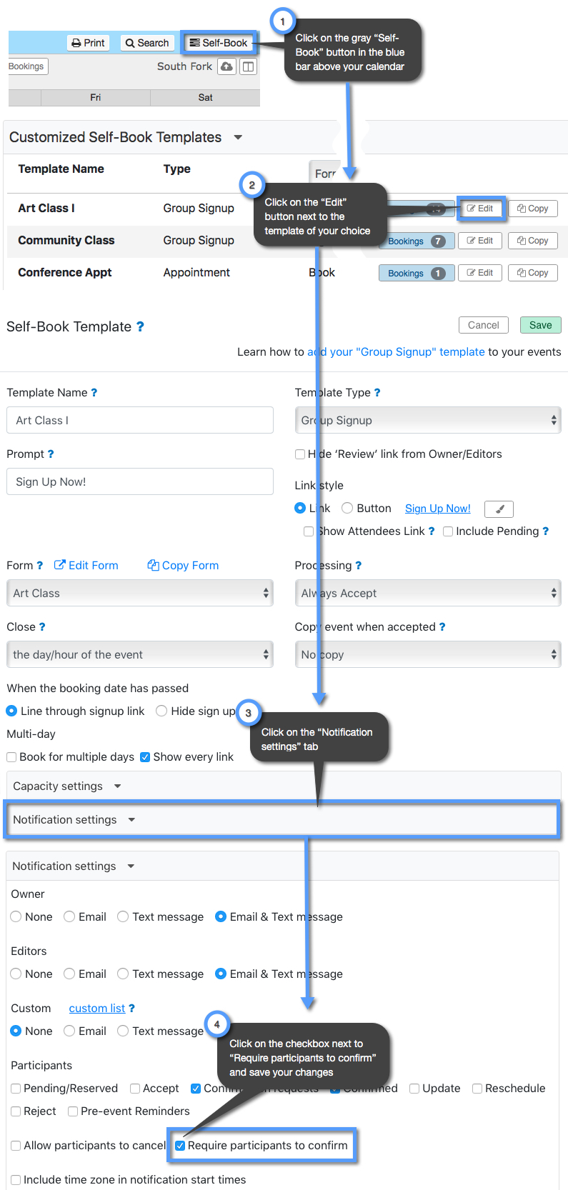 How can visitors confirm their booking? : Support Portal