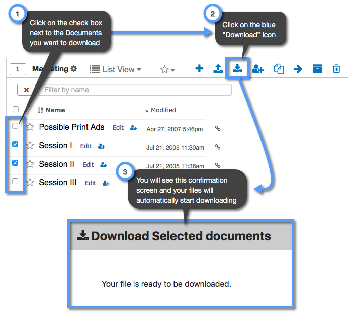 How can I download Files and Folders? | Keep&Share Support : Support Portal